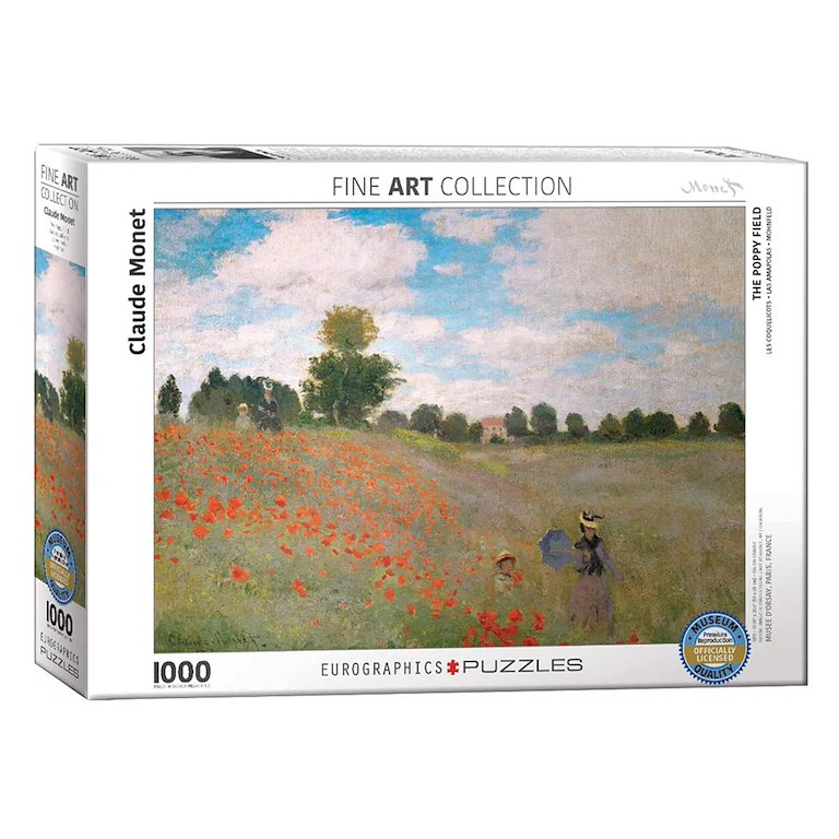 Puzzle 1000 THE POPPY FIELD BY MONET