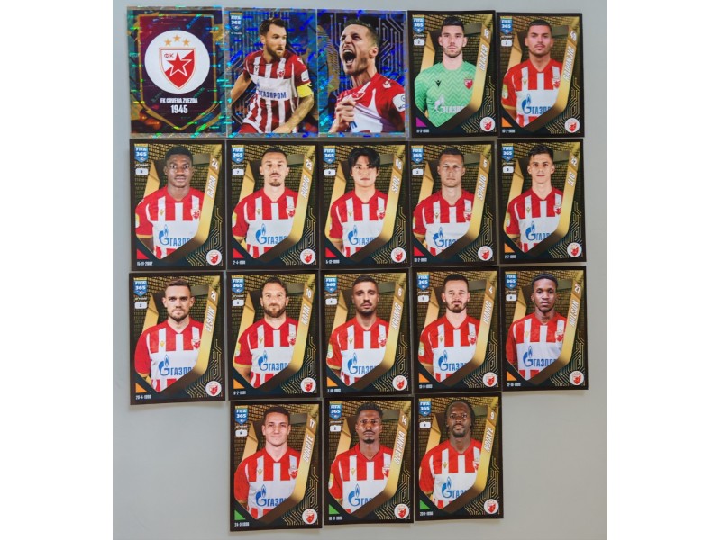 FK CRVENA ZVEZDA ceo SET slicica - FIFA 365 2025 Panini