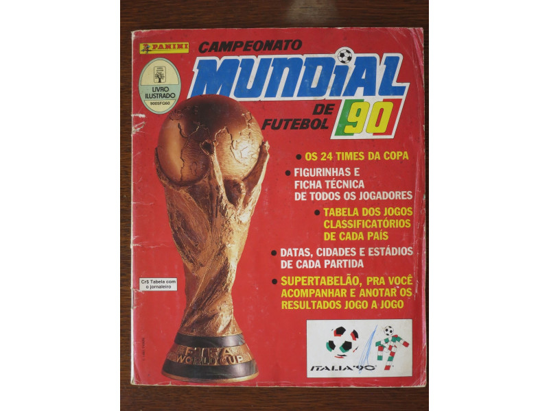 KOMPLETAN PANINI ITALIA 90 BRAZILSKI FIFA 1990 ALBUM