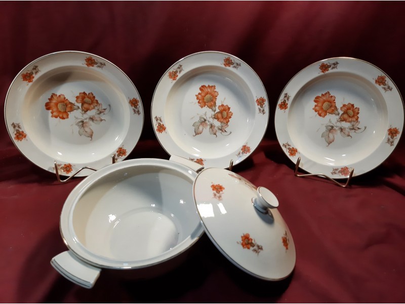 LOT PORCELAN SUPIJERA I DUBOKI TANJIRI SCHUMANN BAVARIA