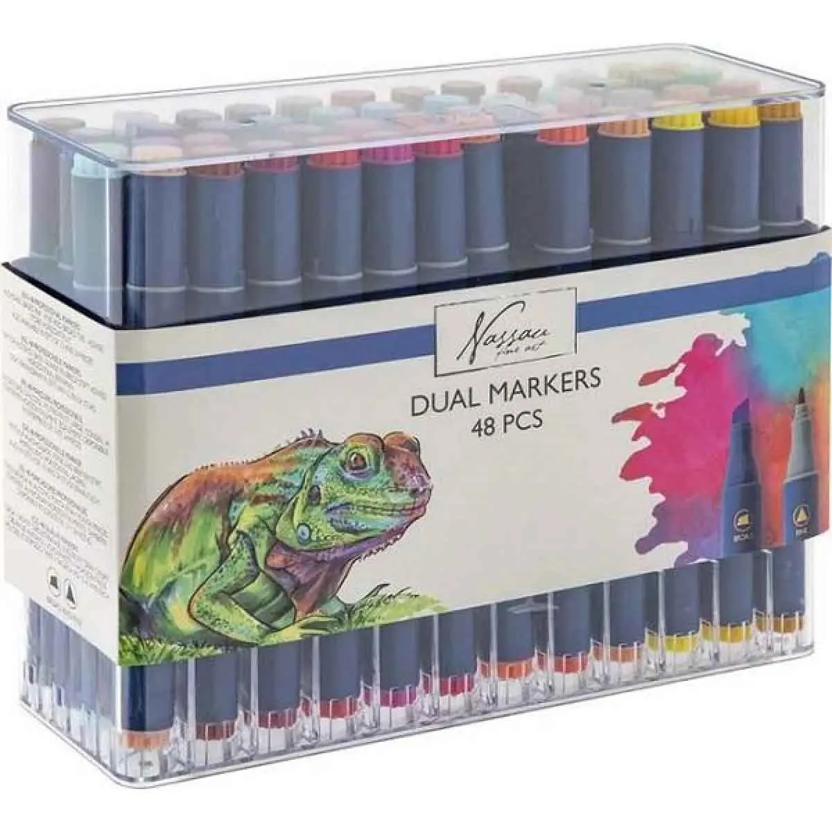 Set dvostranih markera NASSAU 48 komada