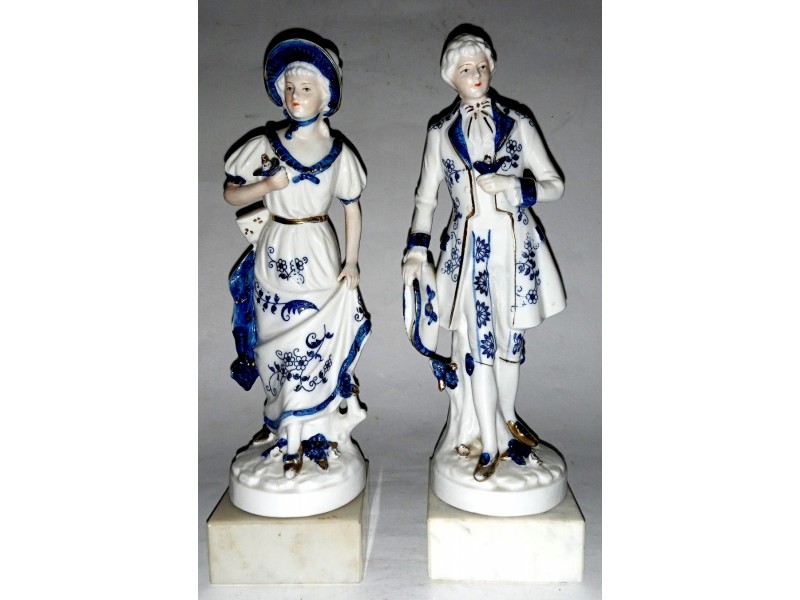 FIGURE - STARI PORCELAN, MERMER, 24cm, 25cm