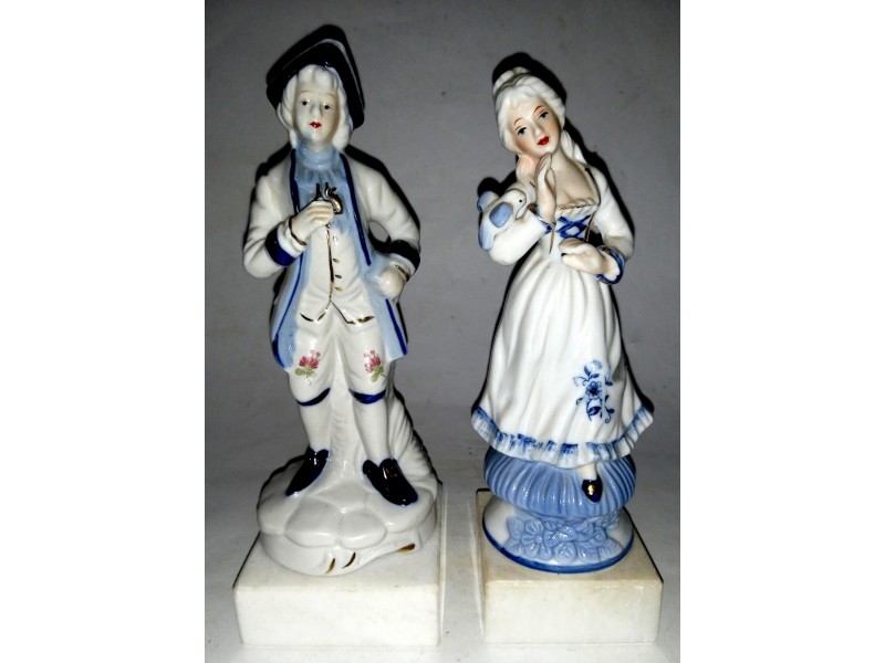 FIGURE - STARI PORCELAN, MERMER, 24cm, 23cm