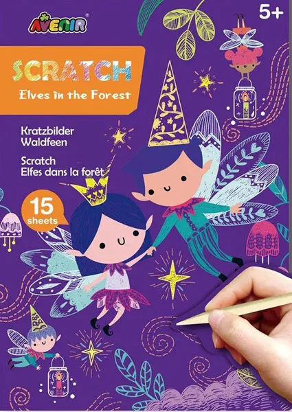 Lreativni set A5 SCRATCH BOOK - ŠUMSKI VILENJACI