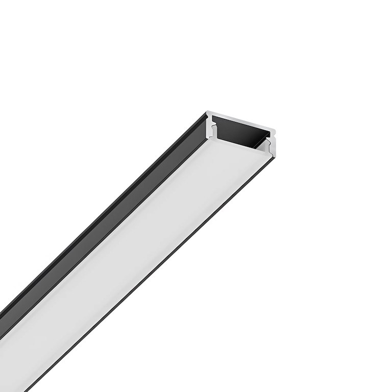 ALUMINIJUMSKI NADGRADNI LED PROFIL SR1707 2M CRNI