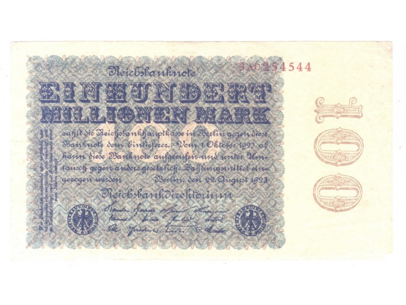 Nemacka 100.000.000 mark 1923