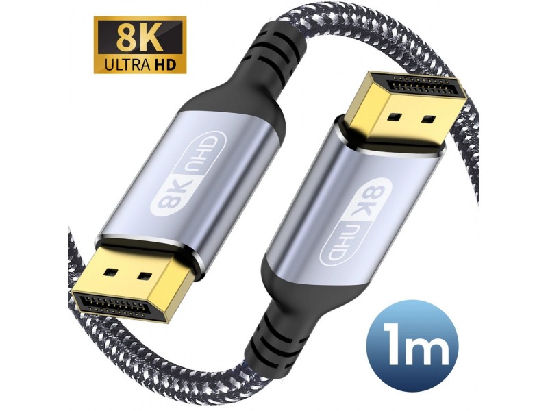 NIERBO DisplayPort 1.4 8K kabl – 32.4 Gbps|4K 144Hz|HDR