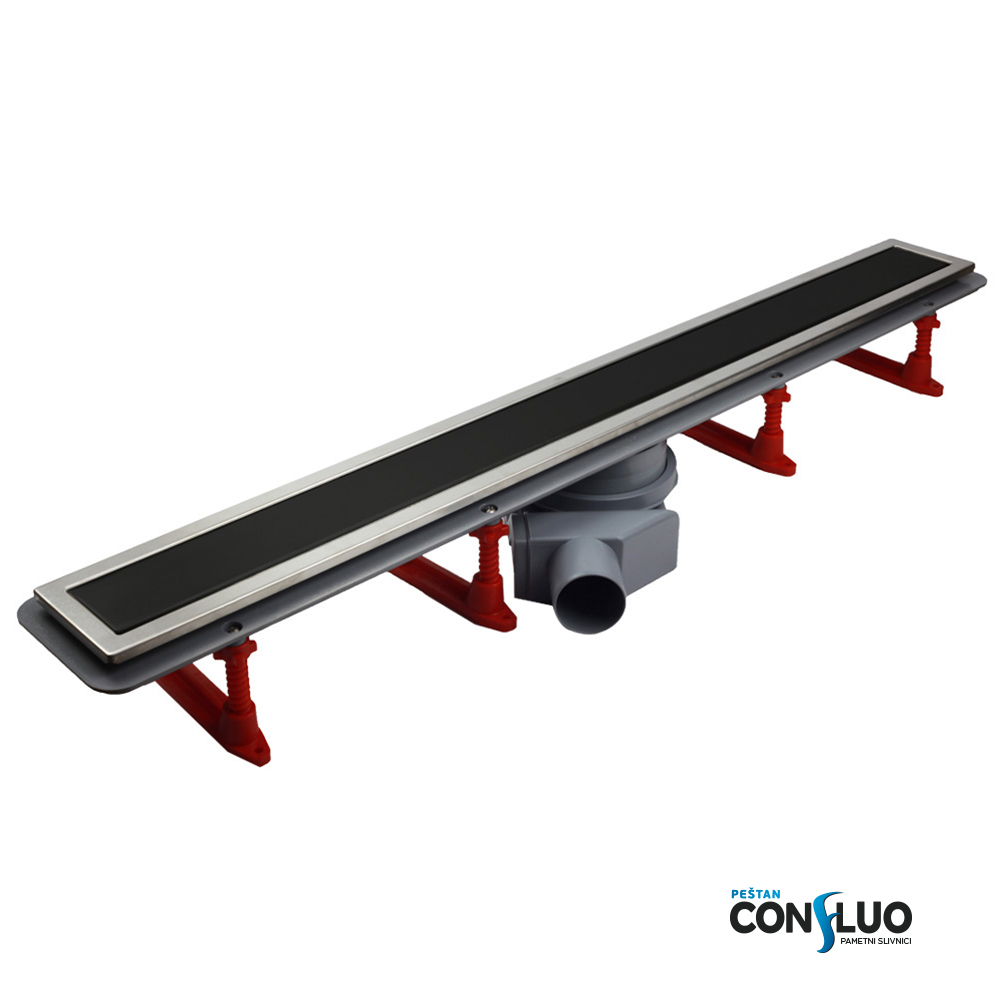 Pvc slivnik CONFLUO PREMIUM "LINE 450" crno staklo (130.00291)