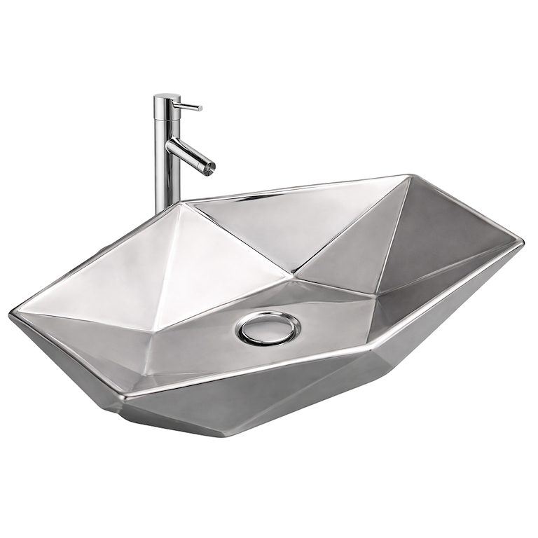 Umivaonik umetnicki 565*365*125 HIDROSAN [KW-GD153A] [silver, sjaj]