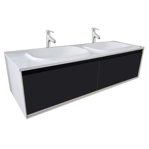 Ormaric konzolni KOLPA - PANDORA OUP 150 BLACK STONE 150x43,6cm [514230] - sa umivaonikom od LM