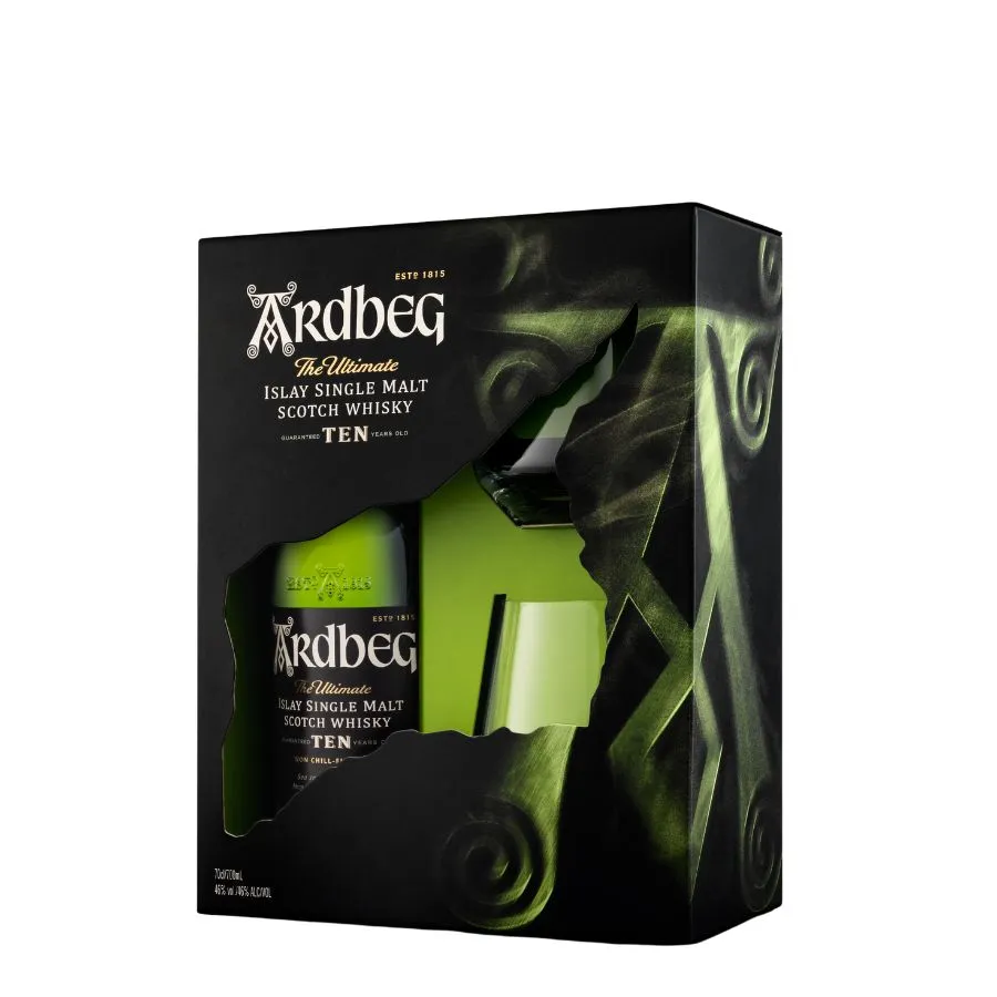 Ardbeg 10YO + 2 čaše 0.70