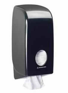Dispenzer za slozivi toalet papir AQUARIUS 7172 - crni