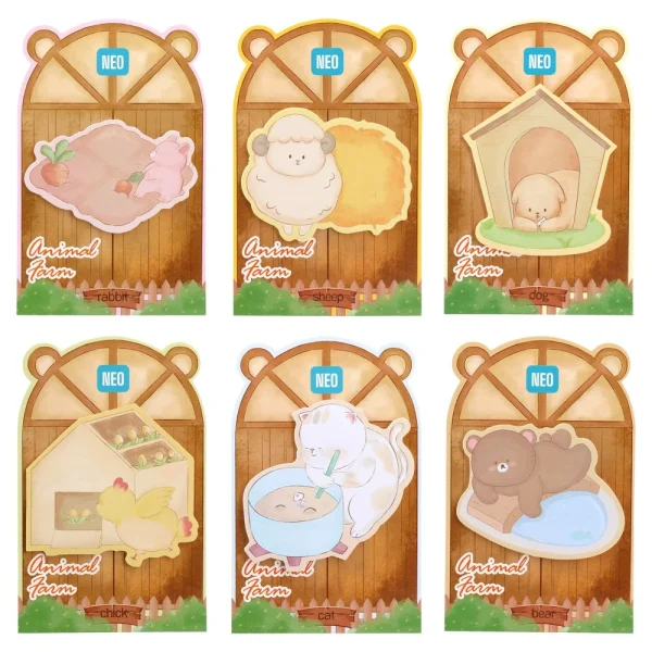 Indice, blokčić, samolepljiv, 20 listova, miks, Sweet Animals