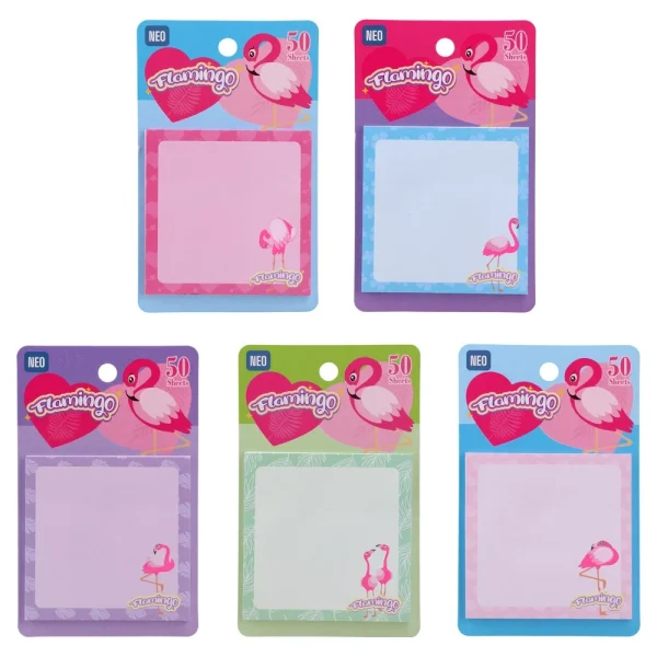 Indice, blokčić, samolepljiv, 20 listova, miks, Flamingo