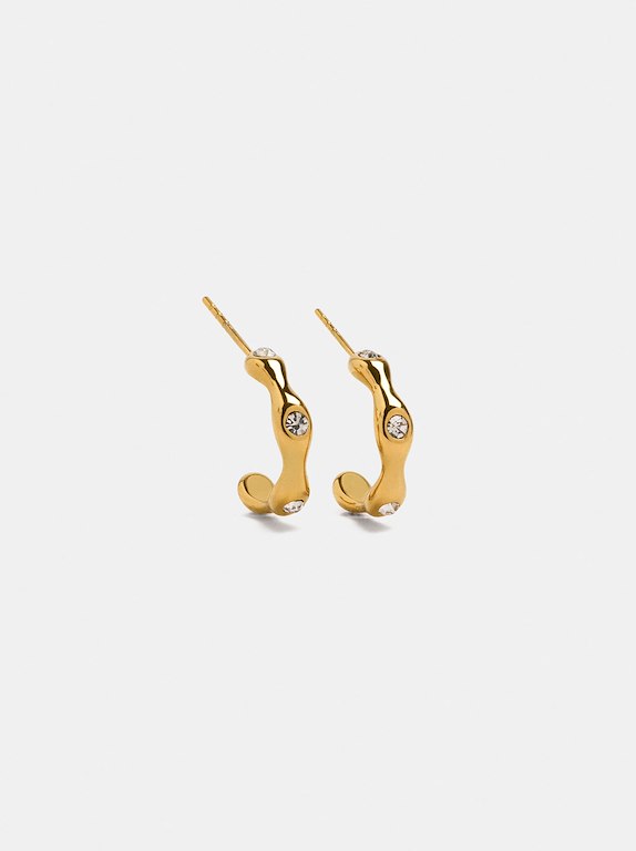 WAVY HOOP EARRINGS - STAINLESS STEEL