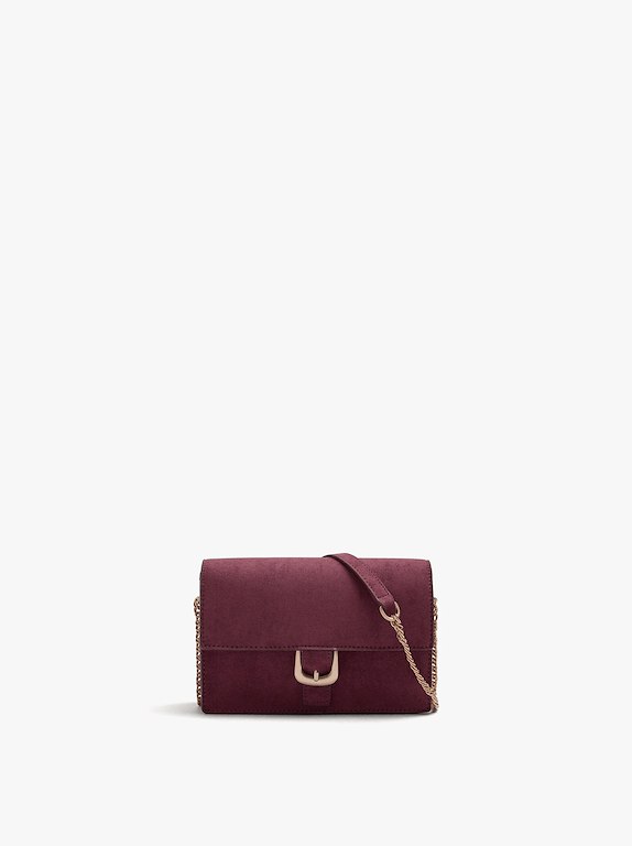 CROSSBODY BAG WITH LEATHER-EFFECT FLAP