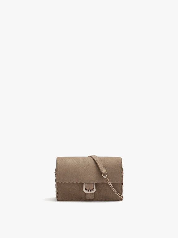 CROSSBODY BAG WITH LEATHER-EFFECT FLAP