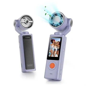 F21 2-IN-1 HANDHELD CAMERA WITH AIR COOLER FAN - PURPLE