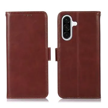SAMSUNG GALAXY A37 WALLET LEATHER CASE WITH RFID - BROWN