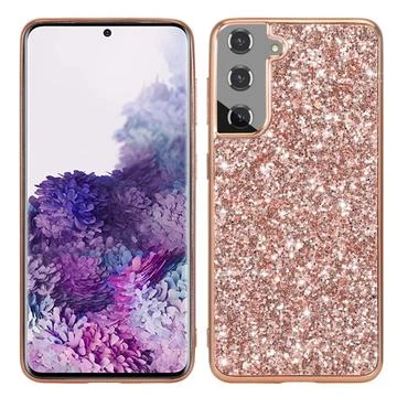 SAMSUNG GALAXY S24 GLITTER SERIES HIBRIDNA MASKA - ZLATNOROZE