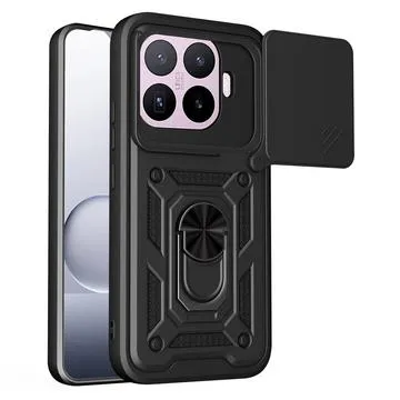 XIAOMI 17T PRO HIBRIDNA MASKA SA ROTIRAJUĆIM PRSTENOM I ŠTITNIKOM ZA KAMERU - CRNA