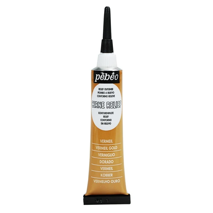Kontura Pebeo Cerne Relief 20 ml – Vermeil zlatna