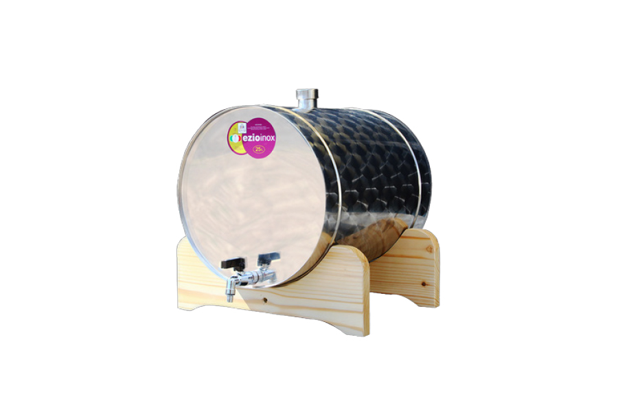 Inox bačva 25 l- horizontalna (za rakiju)- sa slavinom
