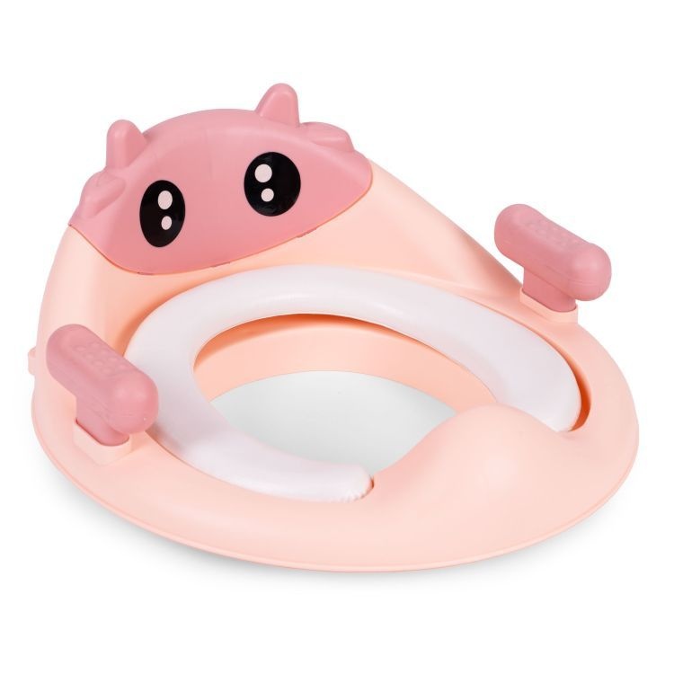 Adapter za WC šolju sa stepenicama i platformom za decu, roze, ECOTOYS