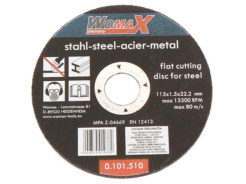 REZNA PLOČA O115X1.50mm ZA METAL