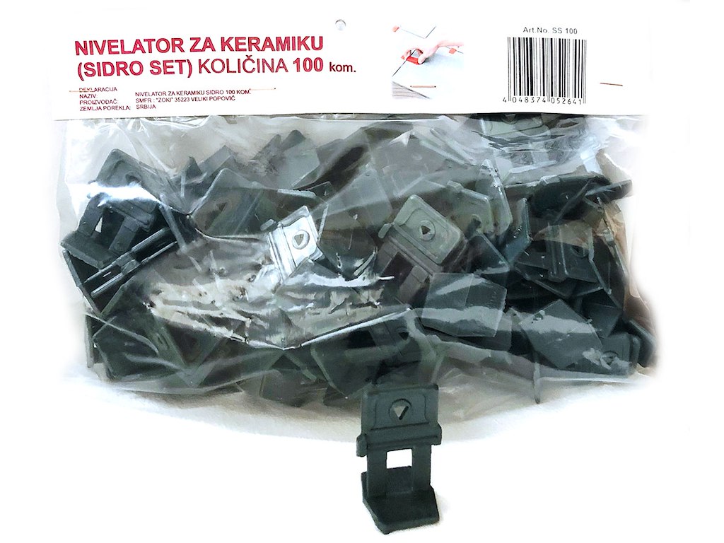 NIVELATOR ZA KERAMIKU SIDRO SET 100KOM.