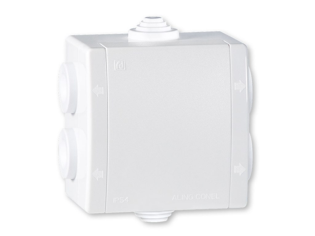 Kutija razvodna POWER 500V 80×80 IP54 sa 6 uvoda, bela