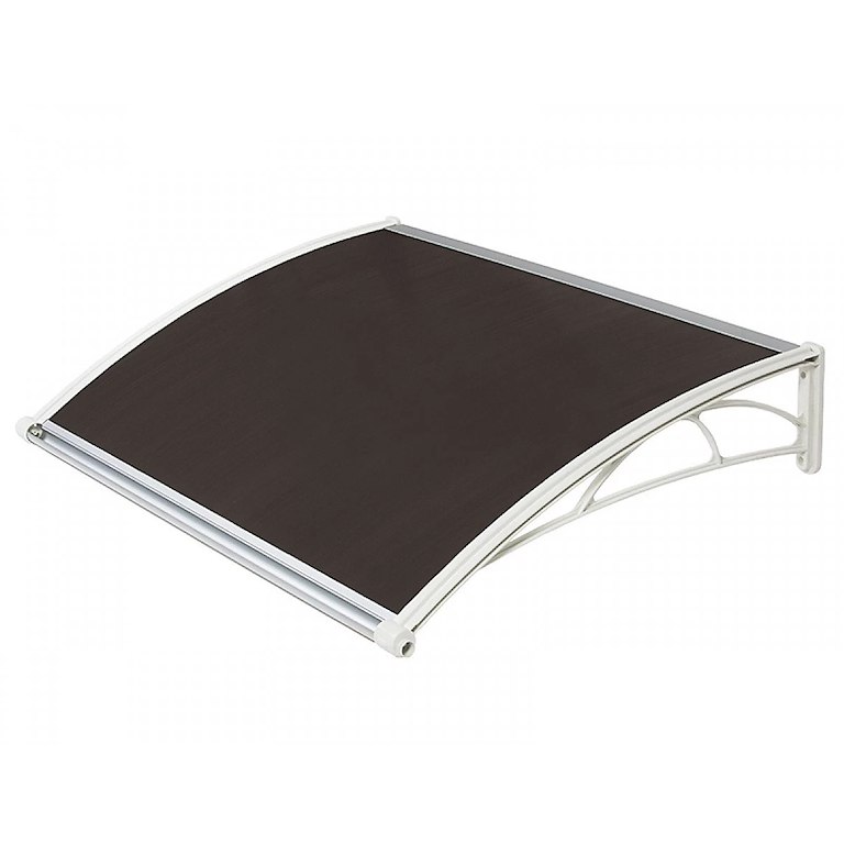 Nadstrešnica Za Vrata 82x120cm Bela Baza Ploča Bronza 6mm 997