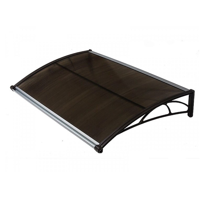 Nadstrešnica Za Vrata 82x150cm Smeđa Baza Ploča Bronza 6mm 992