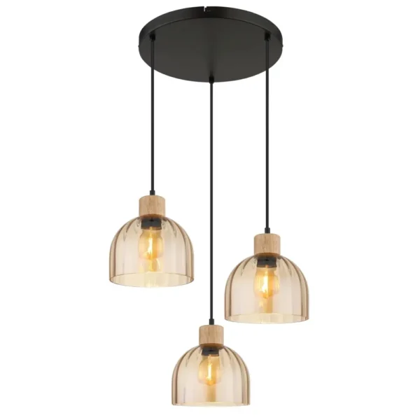 Globo Swanson 15979-3HR | Visilica | crna-ćilibar | 3xE27
