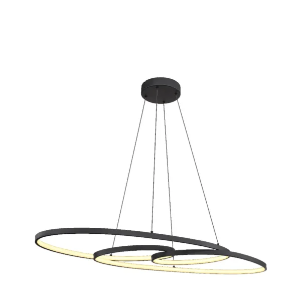 Globo Spira 67177-40 | Visilica | crna | LED