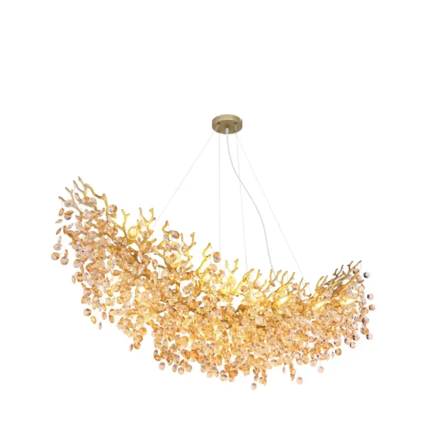 Globo Queena 64138H4G | Luster | zlatna | 16xE14