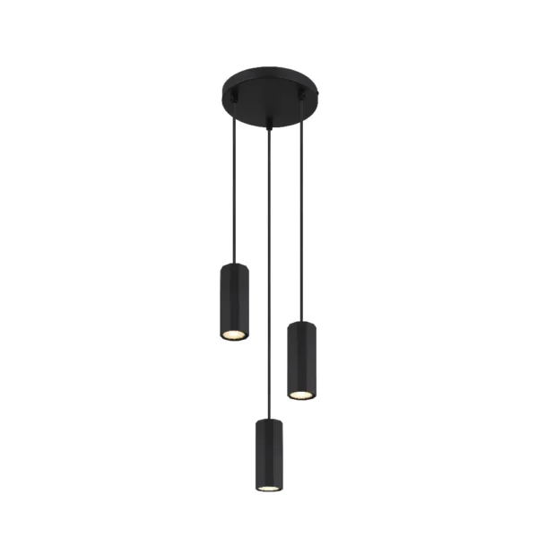 Globo James 57918-3HB | Visilica | crna | 3xGU10