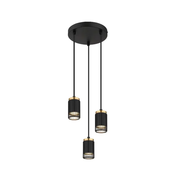 Globo Korben 57906-3H | Visilica | crna | 3xGU10