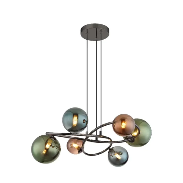 Globo Riha 56142-6H | Luster | siva | 6xG9