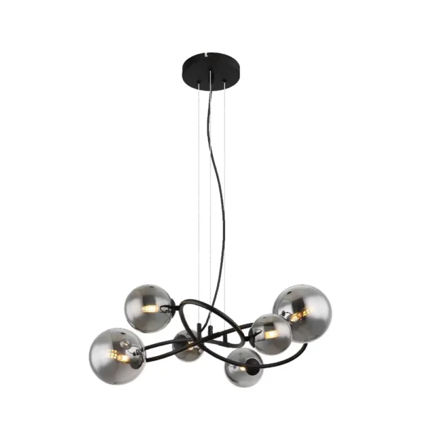 Globo Riha 56133-6H | Luster | crna | 6xG9