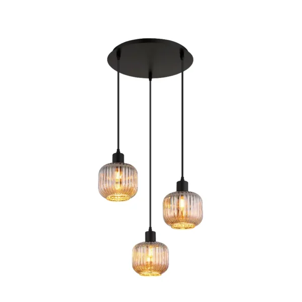 Globo Tom 30509308 | Visilica | crna | 3xE14