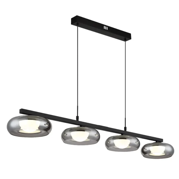Globo Carlene 16700-4H | Visilica | crna | LED