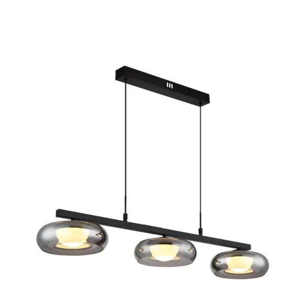 Globo Carlene 16700-3H | Visilica | crna | LED