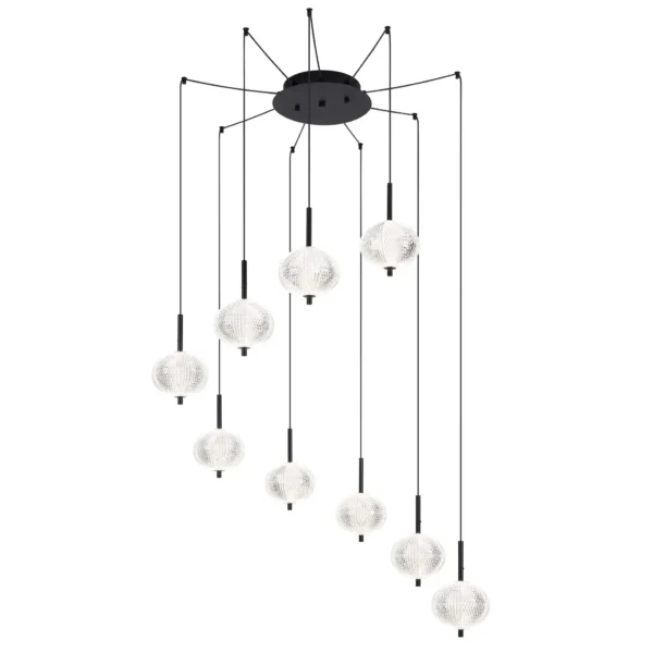 Globo Aida 16042-9H | Visilica | crna-providna | LED