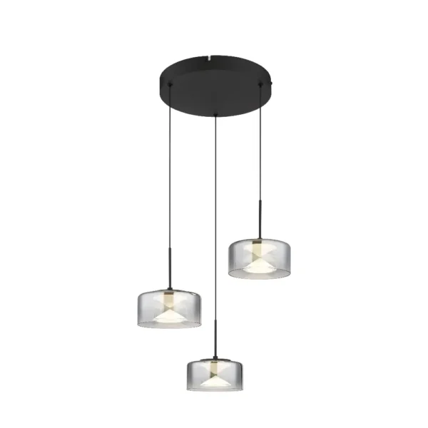 Globo Belinda 16024-3 | Visilica | crna | LED