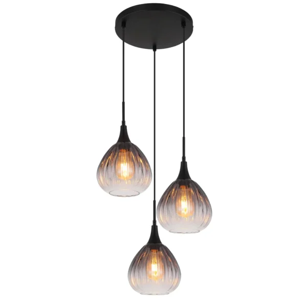 Globo Olsen 15887-3H | Visilica | crna | 3xE27
