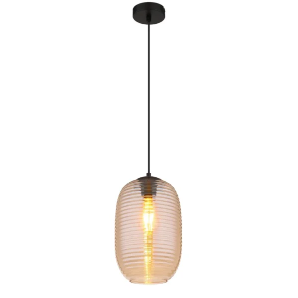 Globo Jefrey 15794HA | Visilica | crna-ćilibar | E27