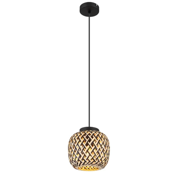 Globo Colly 15766H | Visilica | crna-bambus | E27