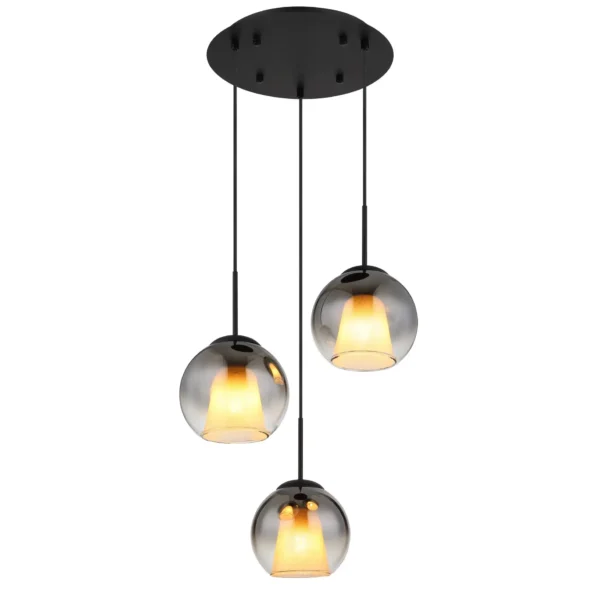 Globo Barry 15749-3H | Visilica | crna | 3xE27