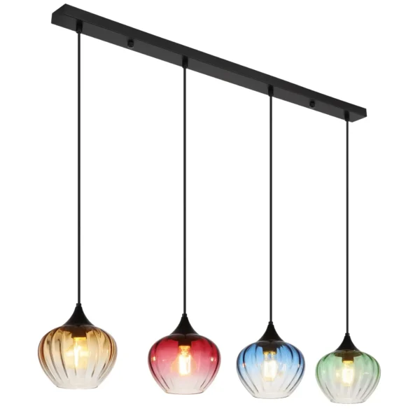 Globo Sander 15748-4H | Visilica | crna-šarena | 4xE27